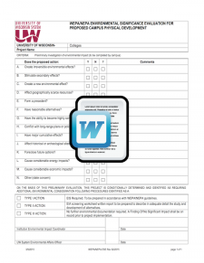 Environmental Significance Evaluation (WEPA/NEPA) Template | Capital ...