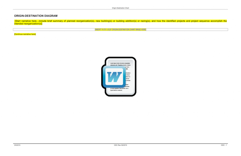 Origin-Destination Diagram Template | Home - Capital Planning & Budget