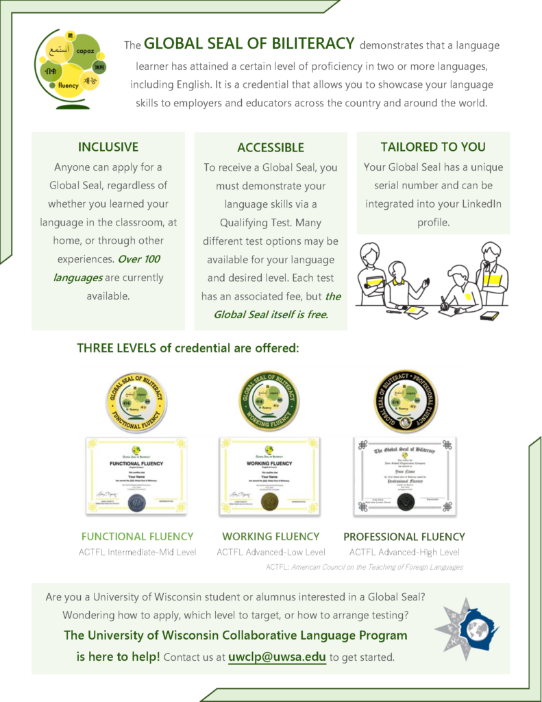 Global Seal of Biliteracy | Collaborative Language Program